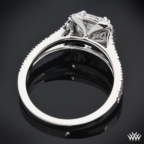 Custom 14k White Gold Diamond Engagement Ring | 28901