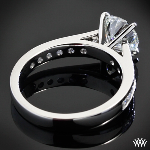 Custom Channel Set Open Cathedral Diamond Engagement Ring | 32401