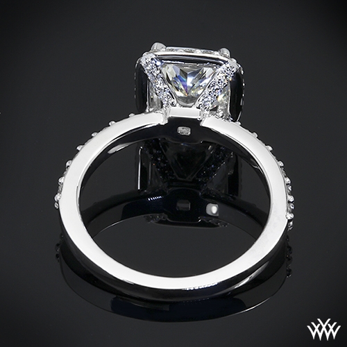 Custom Square Halo Diamond Engagement Ring | 34601