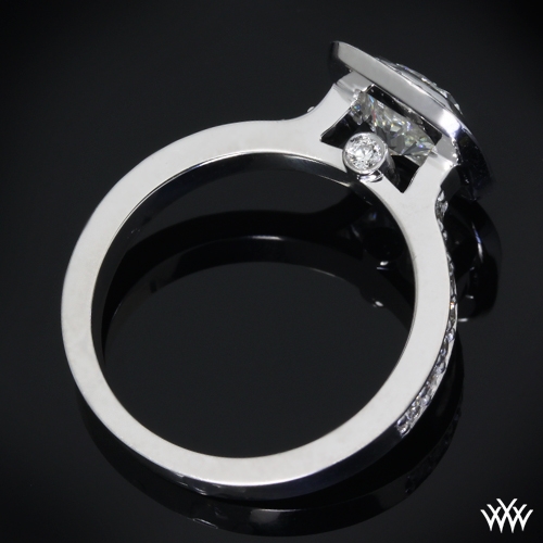 Custom Square Halo Diamond Engagement Ring | 23301