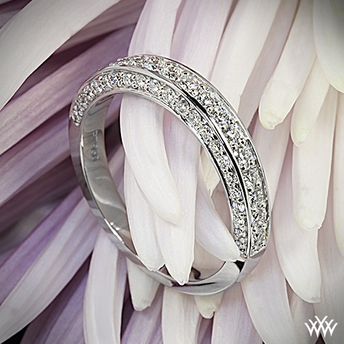 Custom Three Sided Diamond Wedding Ring | 36204