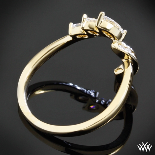 Custom Yellow Gold Marquise and Round Diamond Ring Guard | 29704