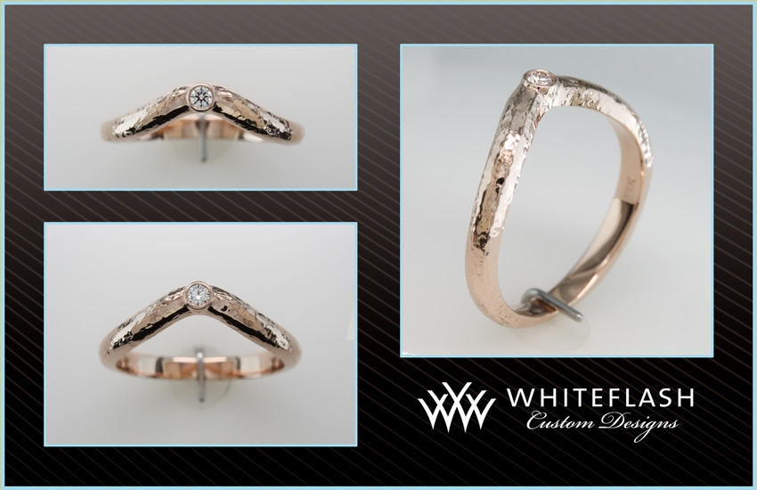 Hammered Gold Wedding Band | 16104 Hammered Gold Wedding Band | 16104