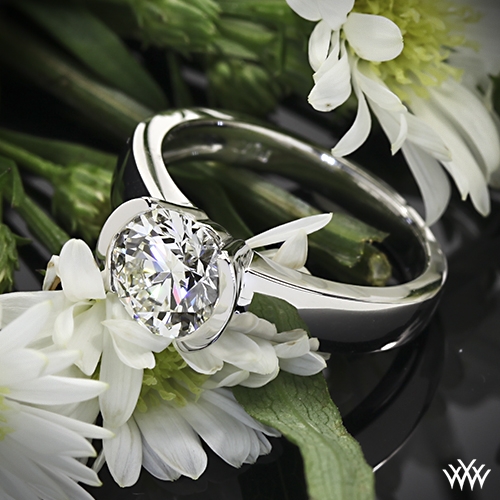 Keystone Half-Bezel Solitaire Engagement Ring | 30602