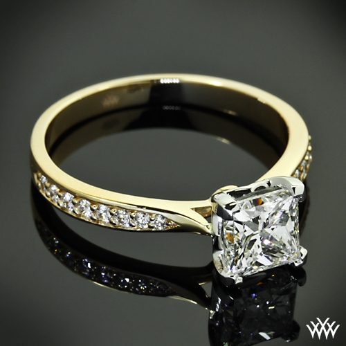Legato Sleek Line Pave Diamond Engagement Ring | 25701