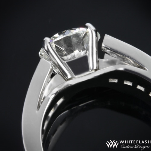 Three Row Channel Set Engagement Ring | 14201