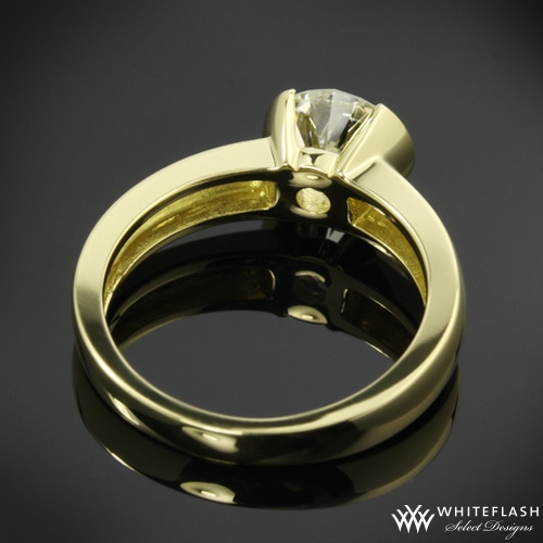 Yellow Gold Keystone Half Bezel Solitaire | 16302