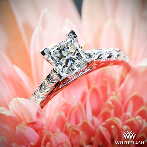 Engraved Cathedral Diamond Solitaire | 1135