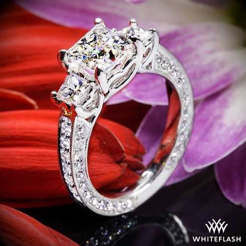 3 Stone Coeur de Clara Ashley Diamond Engagement ... | 1773