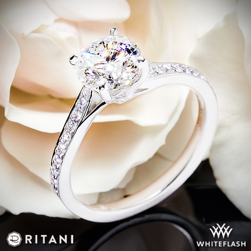 Ritani 1RZ2490 Modern Diamond Engagement Ring | 2249