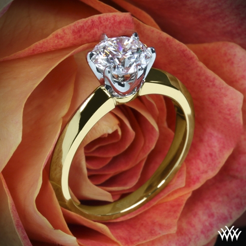 Classic Knife Edge Engagement Ring from Whiteflash | 1094