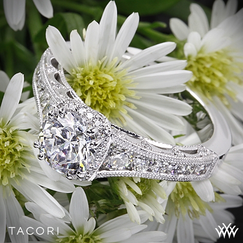 Tacori HT2515RD12X Reverse Crescent Contemporary Diamond Engagement ...