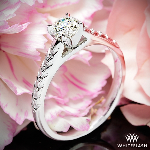 Engraved Cathedral Diamond Solitaire | 1162