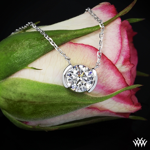 Half Bezel Diamond Pendant--Ready Set To Go | 150