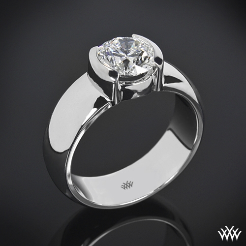 Half-Bezel Heavy Shank Diamond Solitaire | 235