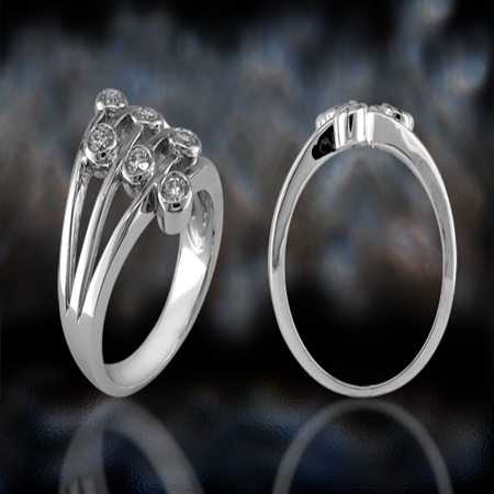 'Staggered to the Right' Diamond Right Hand Ring | 322