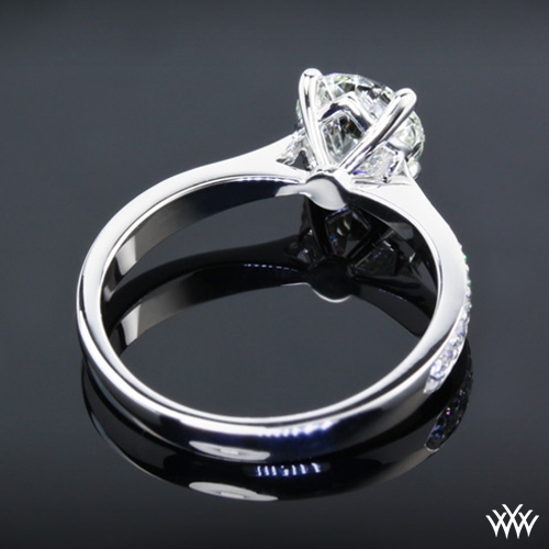 Legato Sleek Line Pave Diamond Engagement Ring | 422