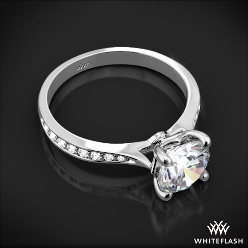 Legato Sleek Line Pave Diamond Engagement Ring | 422