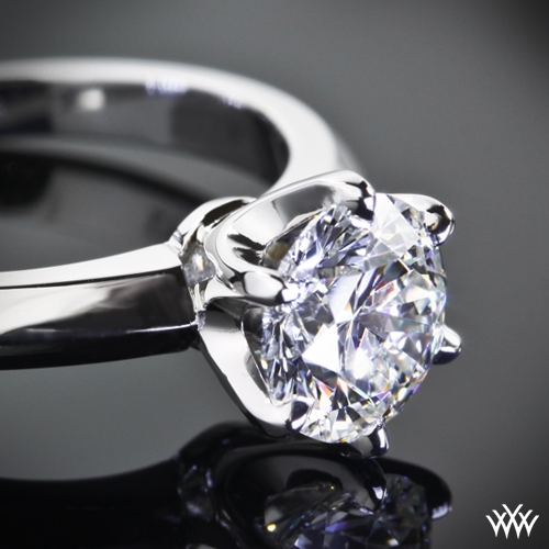 Classic Knife Edge Engagement Ring from Whiteflash | 713