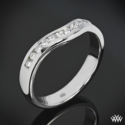 'X-Prong Channel Set' Diamond Wedding Band | 780
