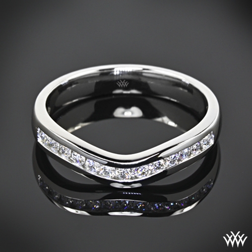 'X-Prong Channel Set' Diamond Wedding Band | 781