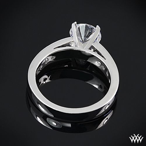 Cathedral Channel Set Diamond Engagement Ring | 1223