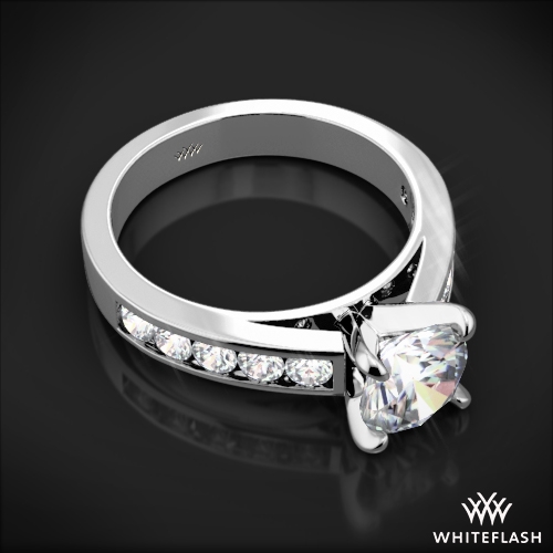 Cathedral Channel Set Diamond Engagement Ring | 1223