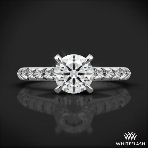 Engraved Cathedral Diamond Solitaire | 1162