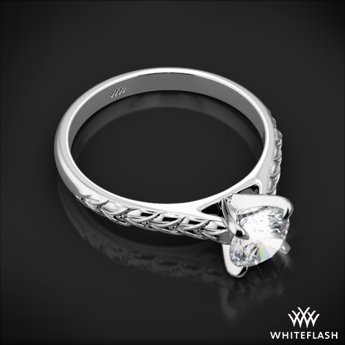 Engraved Cathedral Diamond Solitaire | 1162