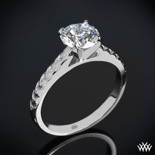 Engraved Cathedral Diamond Solitaire | 1162