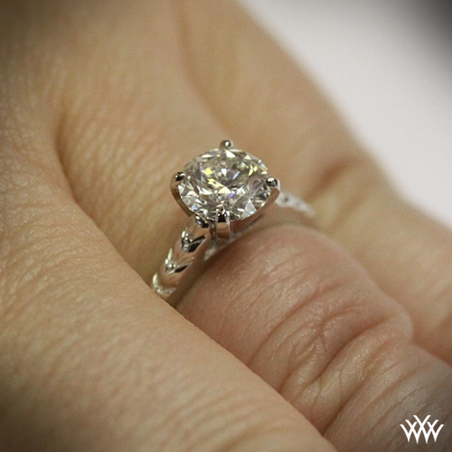 Engraved Cathedral Diamond Solitaire | 1162