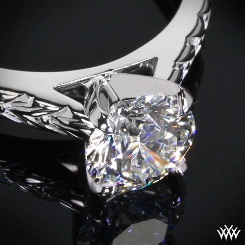Engraved Cathedral Diamond Solitaire | 1162