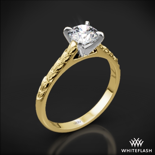 Engraved Cathedral Diamond Solitaire | 1134