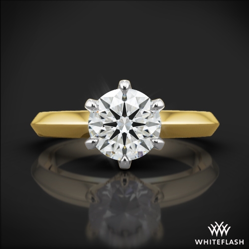 Classic Knife Edge Engagement Ring from Whiteflash | 1094
