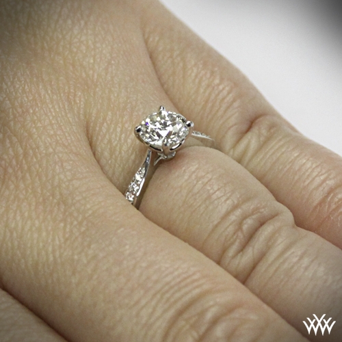 Legato Sleek Line Pave Diamond Engagement Ring | 1120