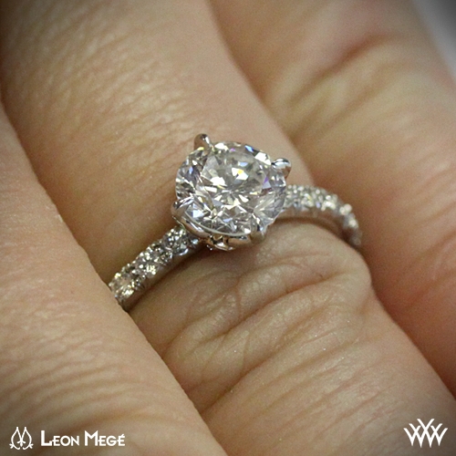 'Lotus' Diamond Engagement Ring by Leon Mege | 1244