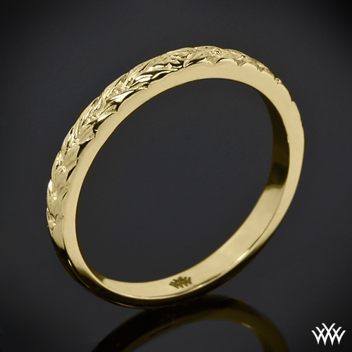'Engraved Cathedral' Wedding Band | 1462