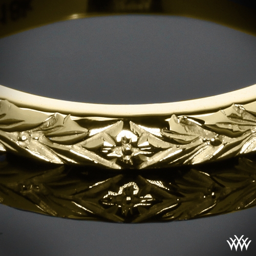 'Engraved Cathedral' Wedding Band | 1462