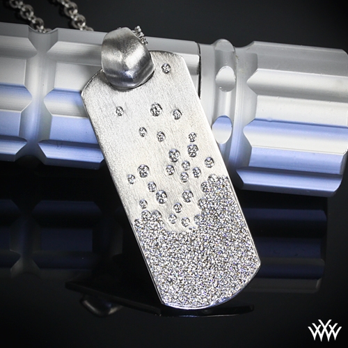 "Champagne" Diamond Dog Tag | 1533