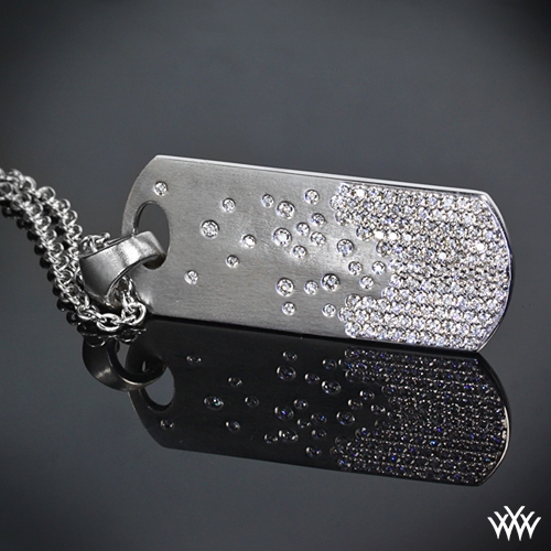 "Champagne" Diamond Dog Tag | 1533