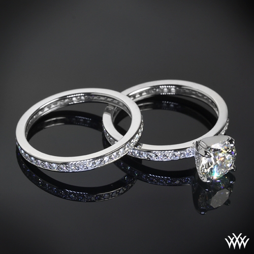 Channel Bead-Set Diamond Wedding Set | 1638