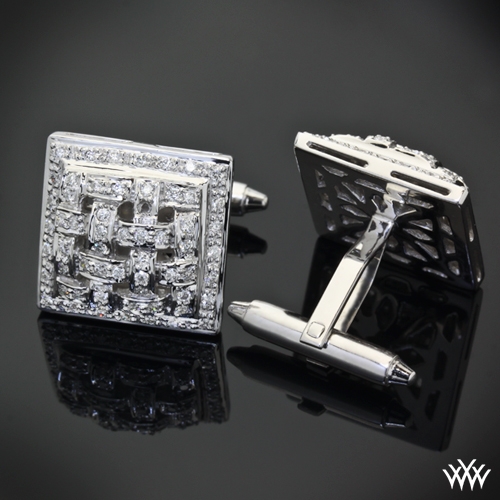 "Diamond Waffle" Cuff Links | 1626
