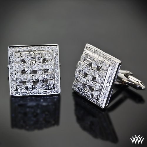 "Diamond Waffle" Cuff Links | 1626
