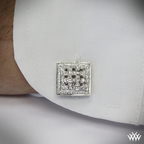 "Diamond Waffle" Cuff Links | 1626