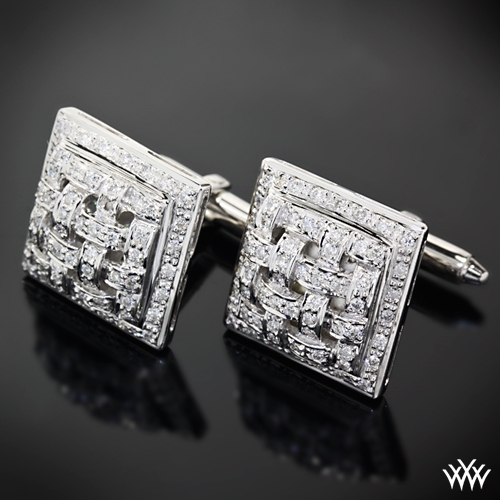 "Diamond Waffle" Cuff Links | 1626