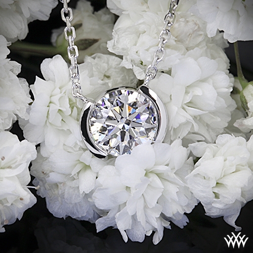 Half Bezel Diamond Pendant--Ready Set To Go | 1554