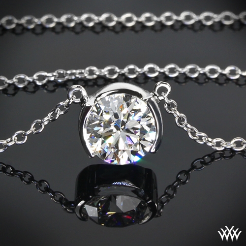 Half Bezel Diamond Pendant--Ready Set To Go | 1554