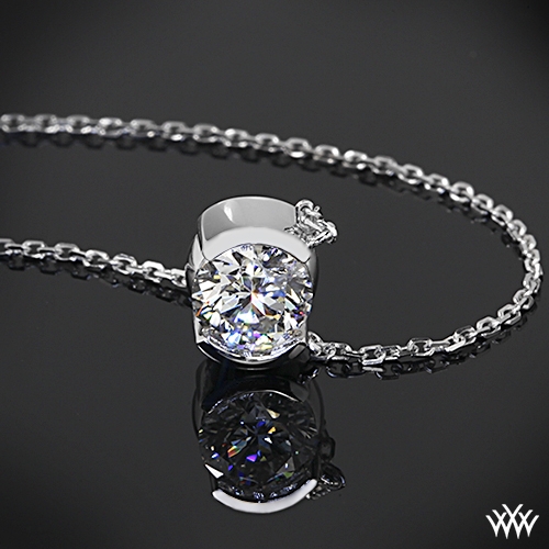 Half Bezel Diamond Pendant--Ready Set To Go | 1554