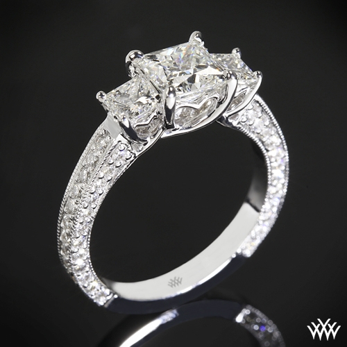 3 Stone Coeur de Clara Ashley Diamond Engagement ... | 1773