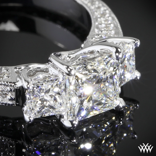 3 Stone Coeur de Clara Ashley Diamond Engagement ... | 1773